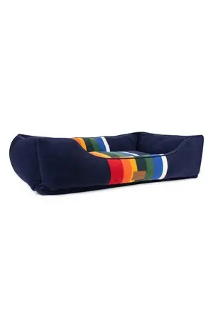 Pendleton Fleece Kuddler Dog Bed - Cabin Stripe Shale