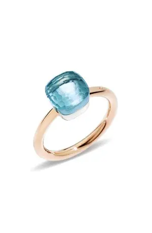 Pomellato Nudo Petit Ring - Rose Gold/sky Blue Topaz