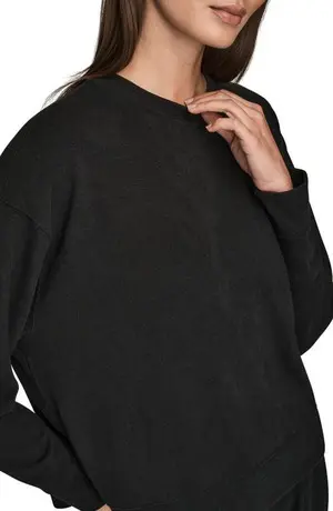 Donna Karan New York Crewneck Drop Shoulder Sweatshirt
