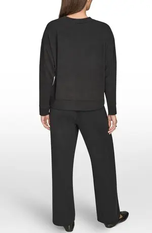 Donna Karan New York Crewneck Drop Shoulder Sweatshirt