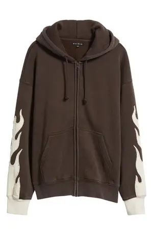 PACSUN Flame Zip-up Hoodie