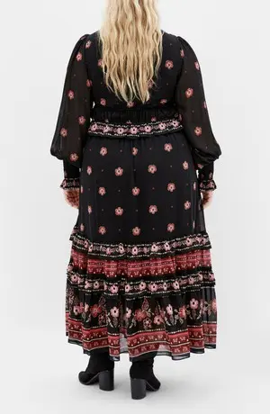 City Chic Cameron Long Sleeve Maxi Dress