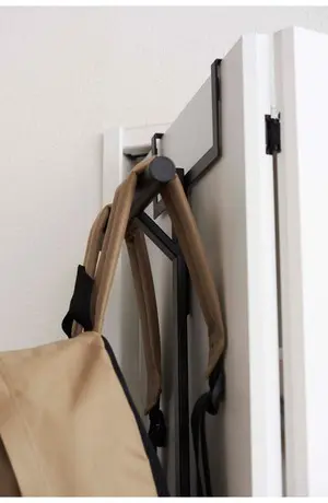 YAMAZAKI Over The Door Backpack Hanger - Black