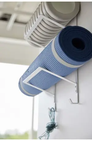 YAMAZAKI Fitness Equipment Storage Hanger - White