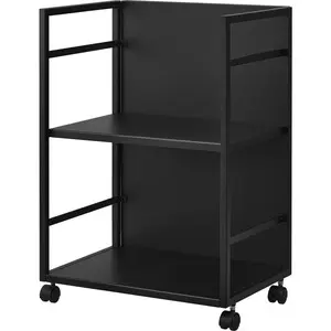 YAMAZAKI Two Tier Hideaway Storage Cart - Black