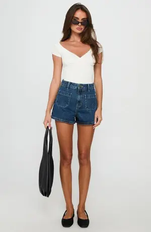 Princess Polly High-waisted Denim Shorts