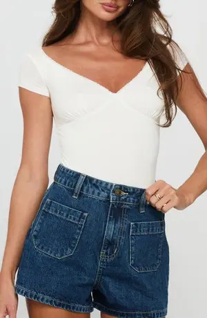 Princess Polly High-waisted Denim Shorts