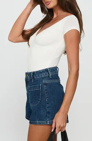 Princess Polly High-waisted Denim Shorts
