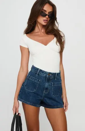 Princess Polly High-waisted Denim Shorts