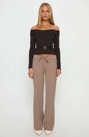 Princess Polly Ellenore Double Belt Off-the-shoulder Top