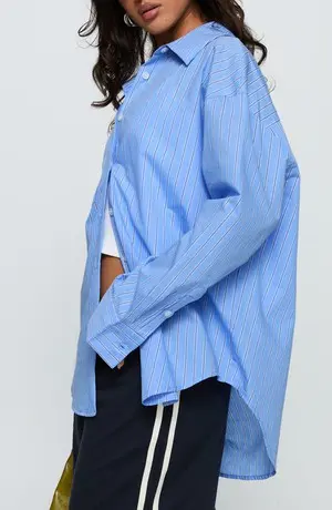 Princess Polly Kodhi Oversized Pinstripe Button-up Shirt