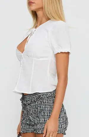 Princess Polly Bow Detail Crop Top