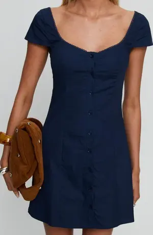 Princess Polly Marisella Scoop Neck Button-up Minidress