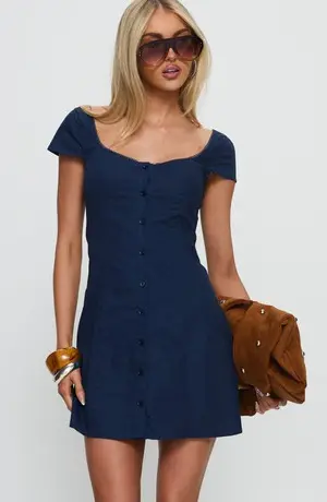 Princess Polly Marisella Scoop Neck Button-up Minidress
