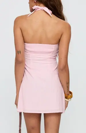 Princess Polly Isabetta Recycled Cotton Halter Minidress