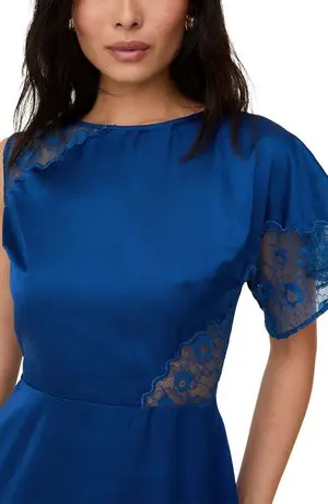LILY AND LIONEL Selma Lace Insert Maxi Dress
