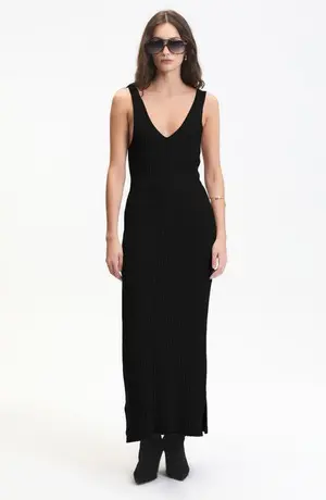 Deluc Knit Body-con Maxi Dress - Black