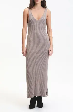 Deluc Knit Body-Con Maxi Dress Mink
