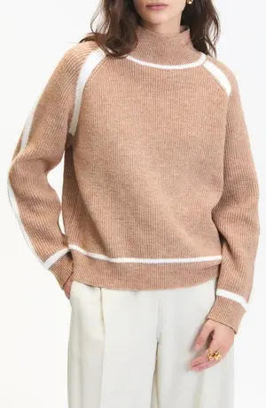 Deluc Shaker-stitch Turtleneck Sweater