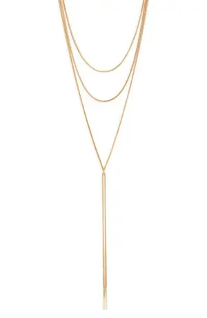 Nordstrom Snake Chain Layered Y-necklace - Gold