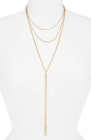 Nordstrom Snake Chain Layered Y-necklace - Gold