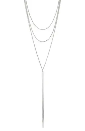 Nordstrom Snake Chain Layered Y-necklace - Silver