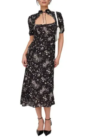LILY AND LIONEL Primrose Midi Dress - Black