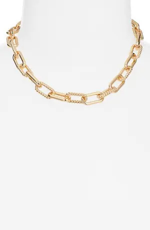 Nordstrom Textured Chain Link Necklace - Gold