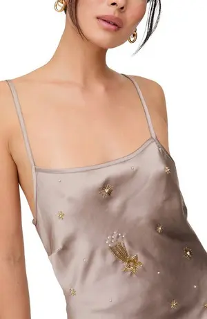 LILY AND LIONEL Starburst Embellished Maxi Dress