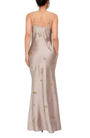 LILY AND LIONEL Starburst Embellished Maxi Dress