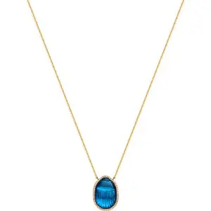 LITO FINE JEWELRY Small Luna Pendant Necklace - Blue