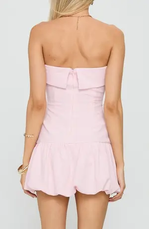 Princess Polly Strapless Bubble Hem Mini Dress - Pink