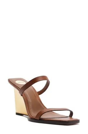 AREZZO Alex Wedge Slide Sandal - Warm Caramel