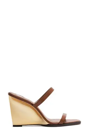 AREZZO Alex Wedge Slide Sandal - Warm Caramel