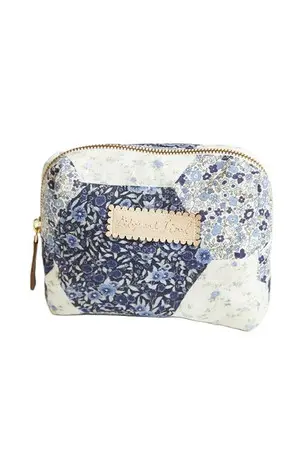 LILY AND LIONEL Printed Cosmetic Bag - Navy