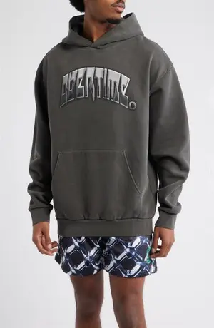 OVERTIME Graphic Print Hoodie