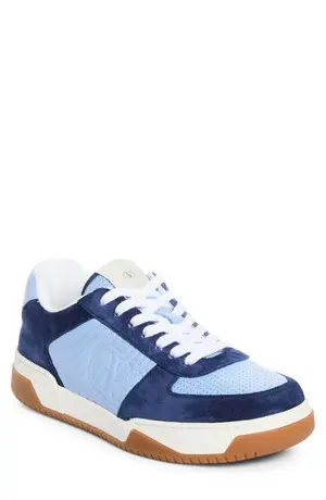 Valentino Garavani Sparity Low Top Sneakers - Popeline Blue Multi
