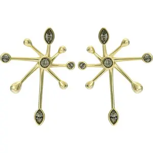 Ted Baker London Stella Crystal Starburst Earrings - Gold Tone/black Crystal