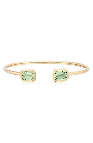 Goshwara Manhattan Round Flex Cuff - Translucent Green