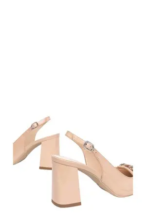 NEROGIARDINI Chain Detail Slingback Block Heel Pumps