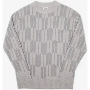 AKASHI-KAMA Arrow Pattern Crewneck Sweater