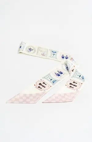 BOND & GRACE Wonderful Curiosities Silk Twilly Scarf