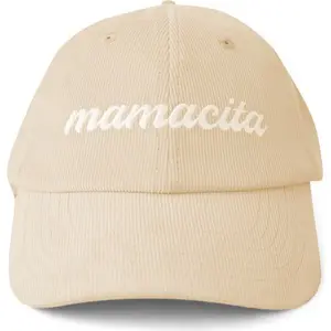 SUNSHINE STUDIOS Mamacita Embroidered Baseball Cap - Oat
