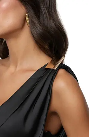 JLUXLABEL Lust Mesh & Satin Maxi Dress