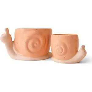 JUNGLE CLUB Snail Planter Duo - Sunset