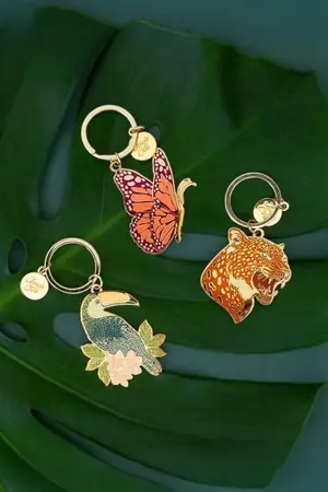 JUNGLE CLUB Enamel Keychain