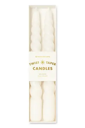 SUNSHINE STUDIOS Twist Taper Candles - Ivory