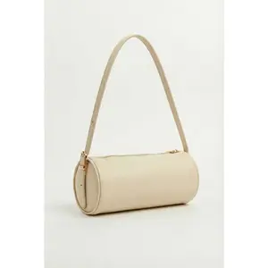 FURNIQ UK Harley Leather Handbag - Beige