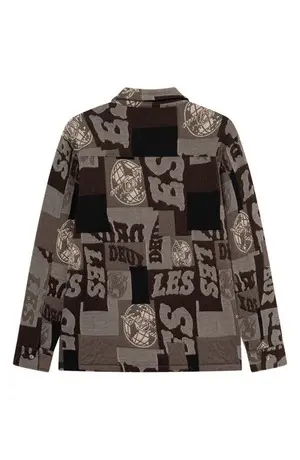 LES DEUX Kaleb Patchwork Jacquard Overshirt