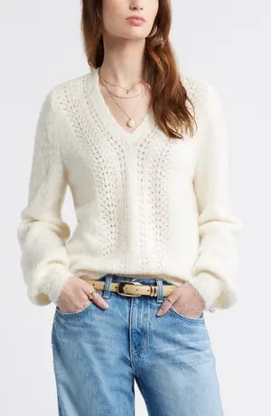 Treasure & Bond Pointelle Sweaters For Women